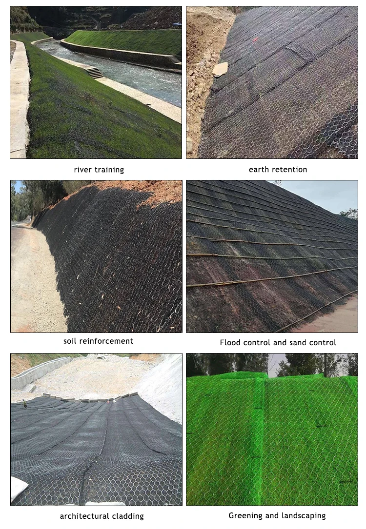 Customizable Reinforced Terramesh Hexagonal Weaving Preservative Gabion ...