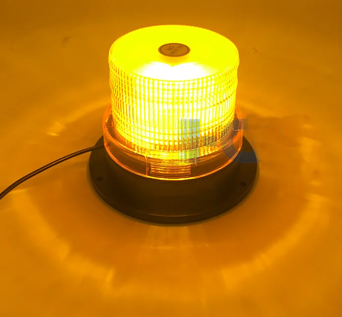 Yellow LED Emergency Rotating Strobe Beacon Light - 12V/24V Excavator ...
