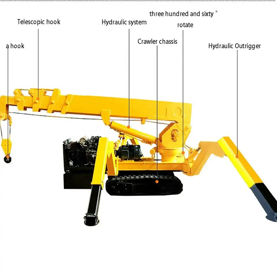 TDER Spider Crane 3 Ton - Efficient Crawler Crane Solutions