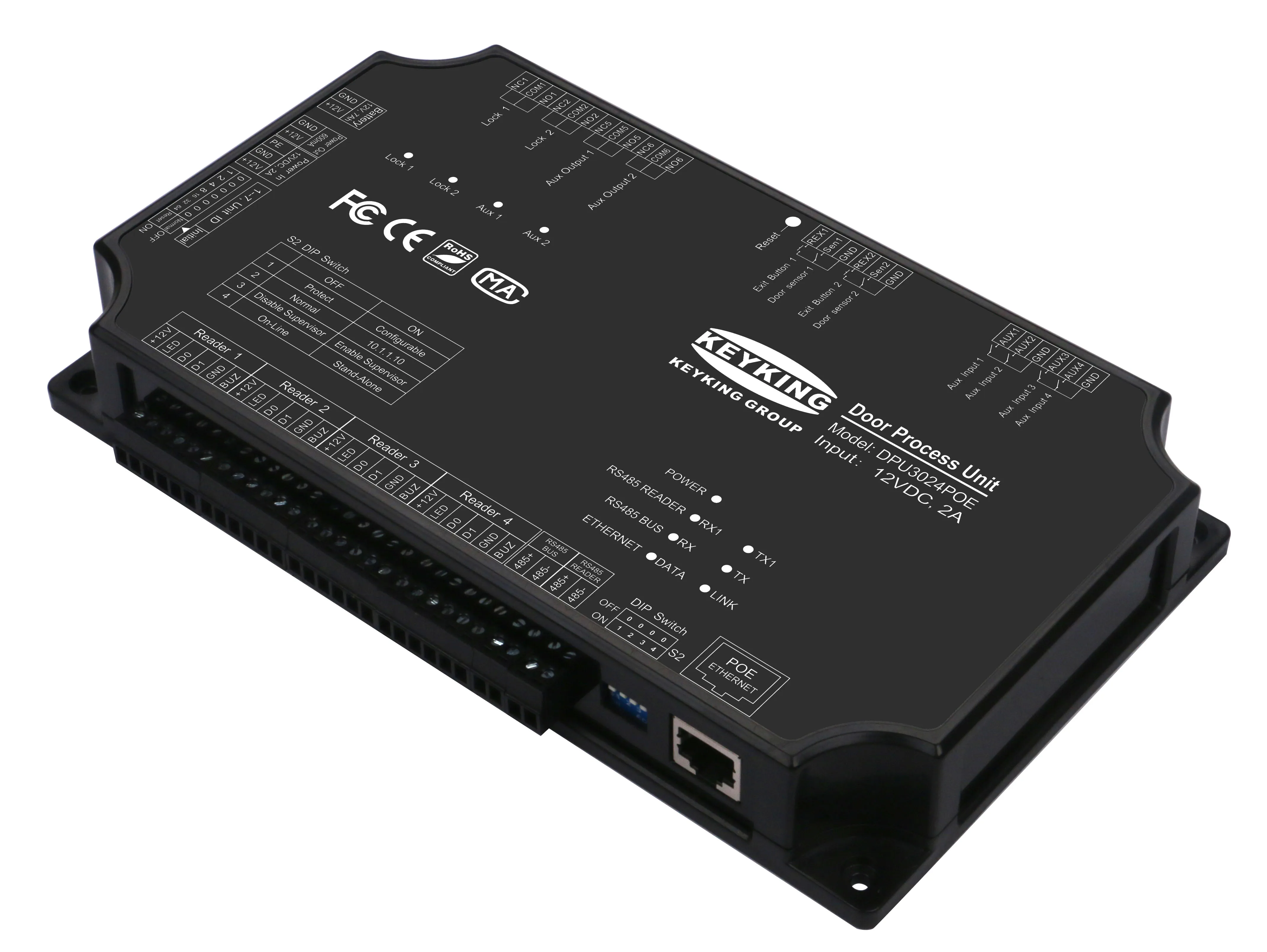 KeyKing TCP IP Wiegand RS485 Access Control Panel Board Controller Two ...