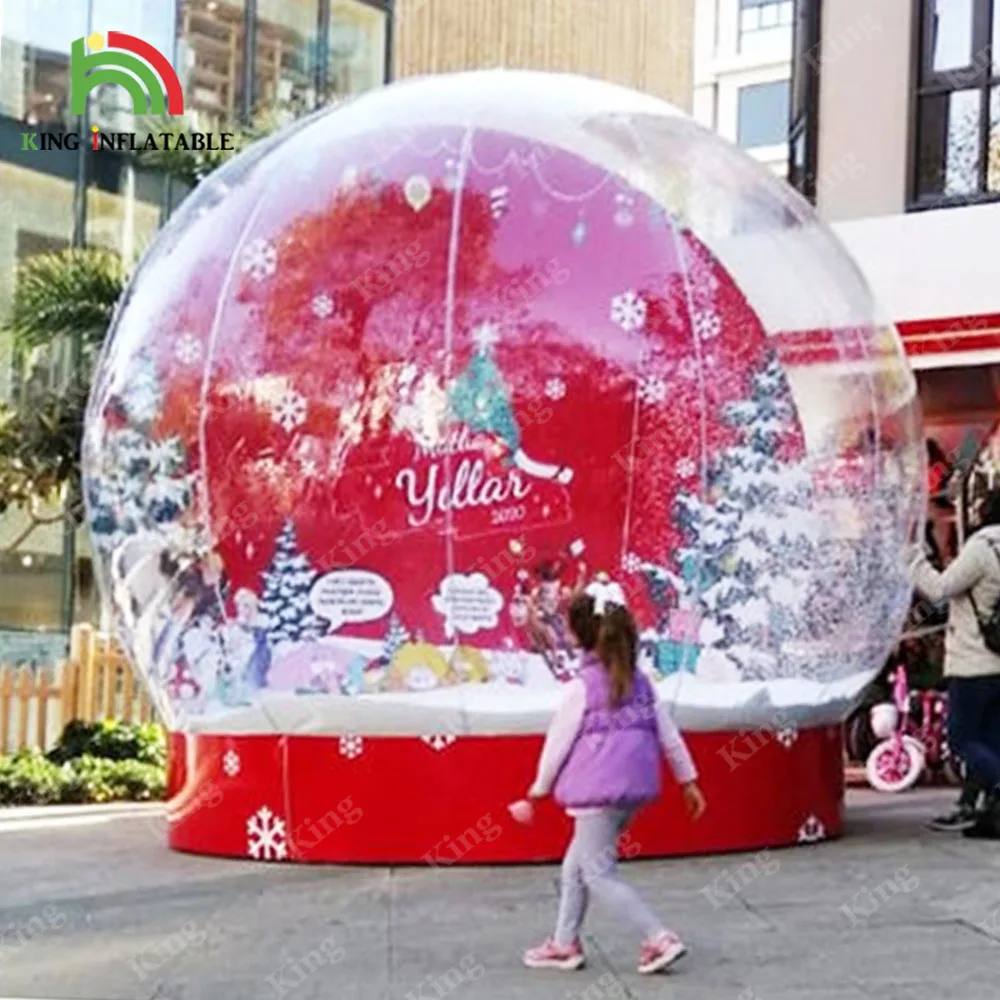 Custom Inflatable Snowball Outdoor Led Transparent Pvc Snow Globe With ...