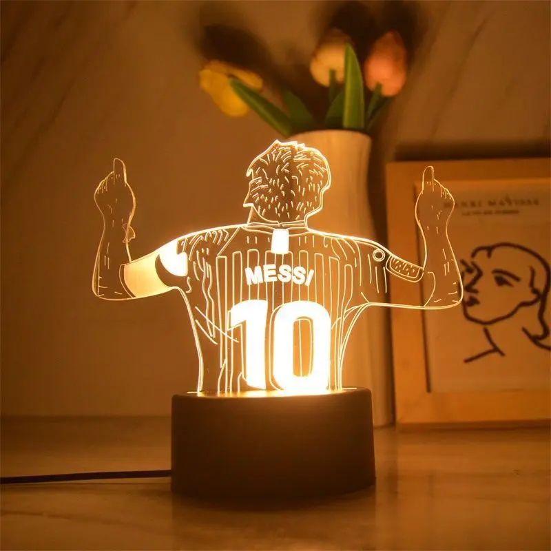 led Night Light Messi Ronaldo Barcelona Real Madrid football fans night ...