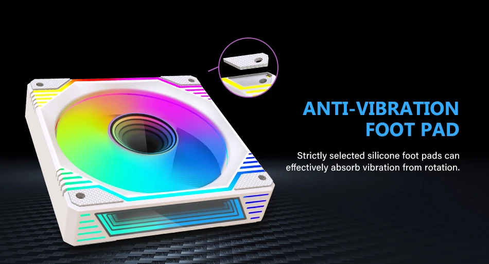 Lovingcool 120mm RGB Mirror Fan - 40000hrs Cooling Solution