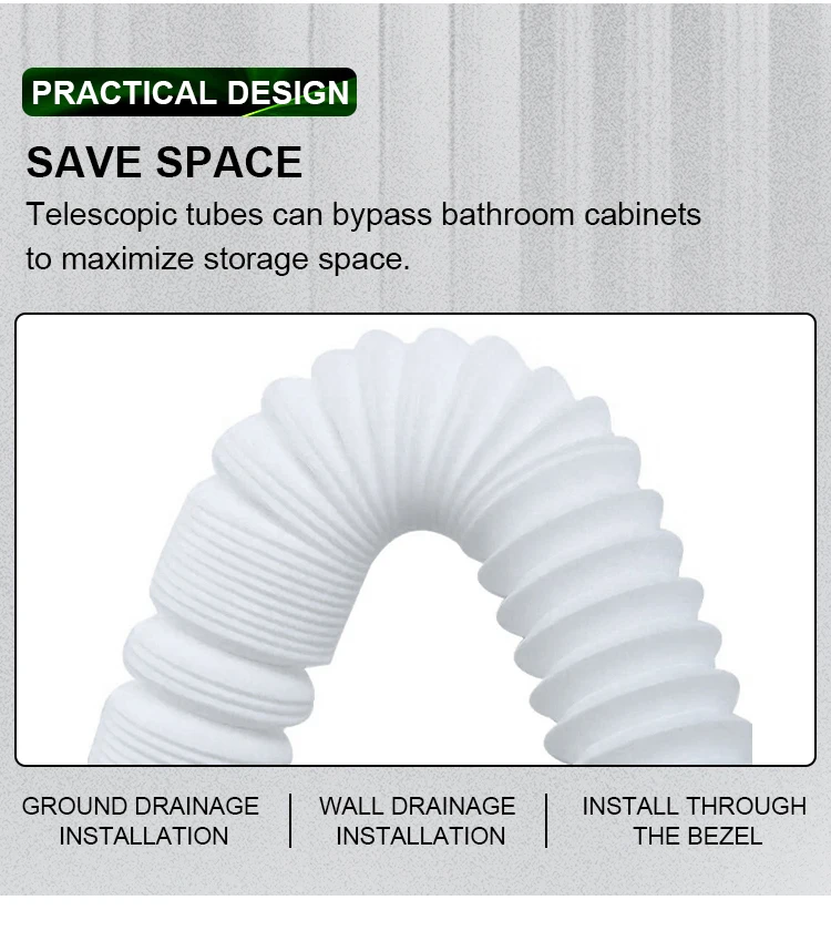 8 Inch Corrugated Sink Sewer Cement Tubular Plastic Flexible Rubber ...