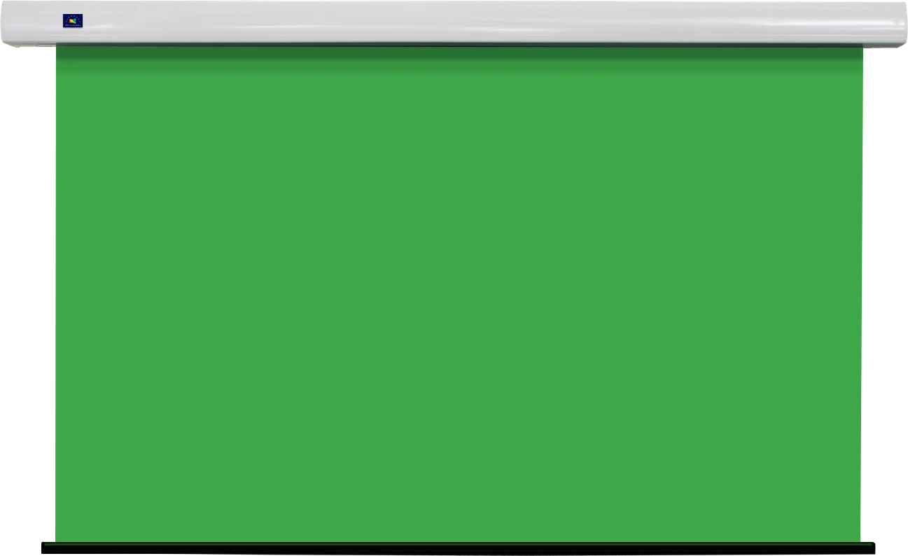 Green Background Motorized Screen Drop Down Screen For Live Broadcast ...