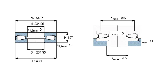 HM518445/HM518410 Tapered Roller Bearing Truck Trailer Wheel Hubs ...