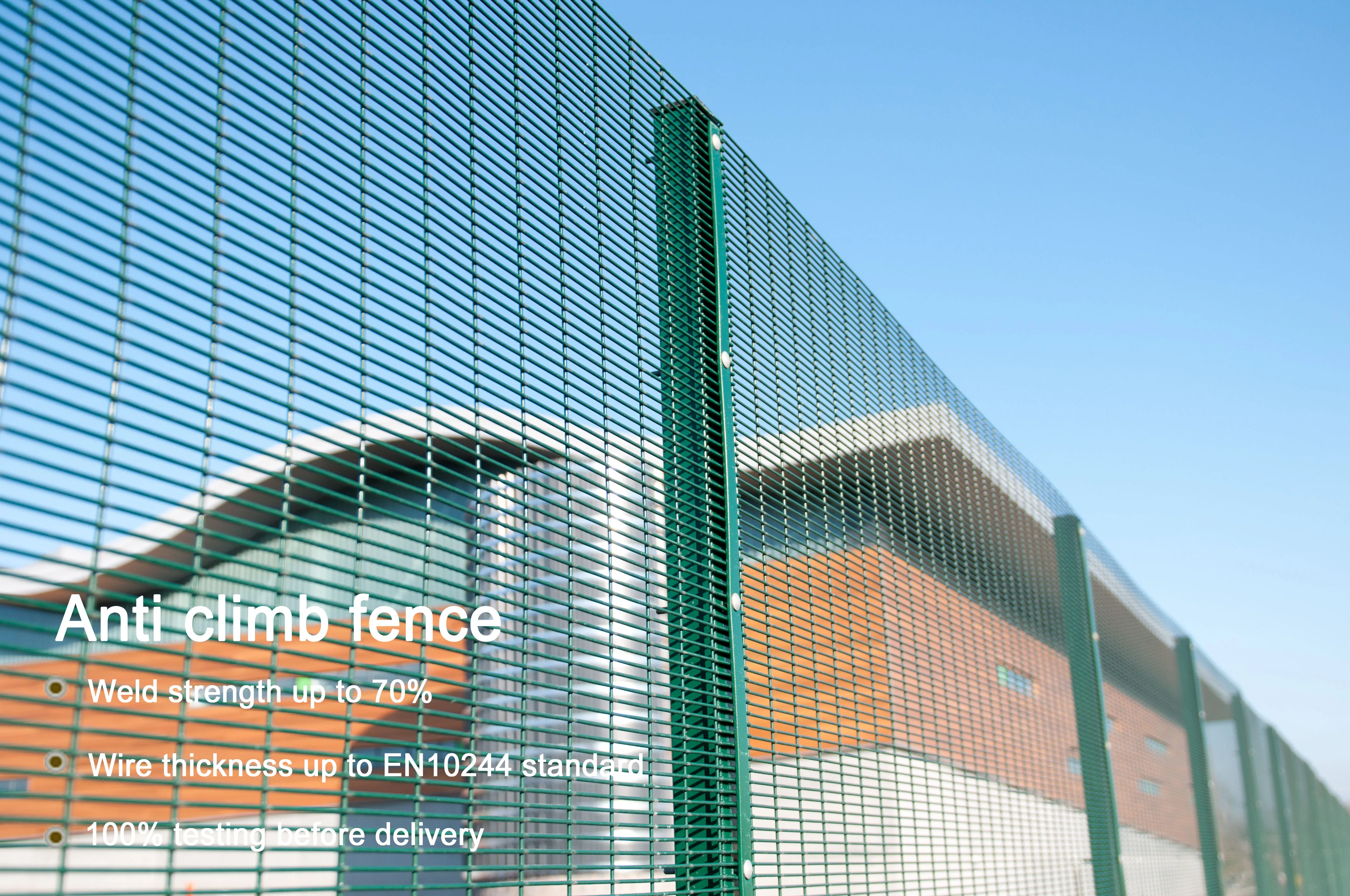 High Safety Powder Coated Welded Mesh 358 Anti Climb Anti Cut Fence ...