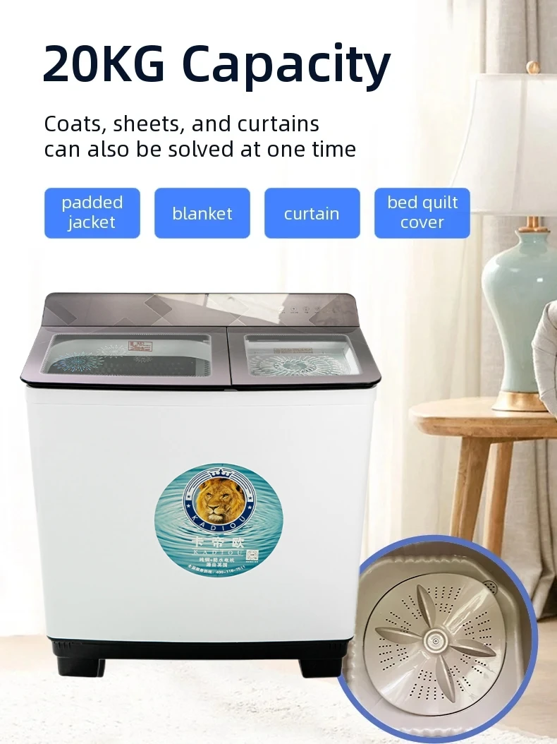 Multi-child Families Semi-automatic Washing Machine Double Bucket ...