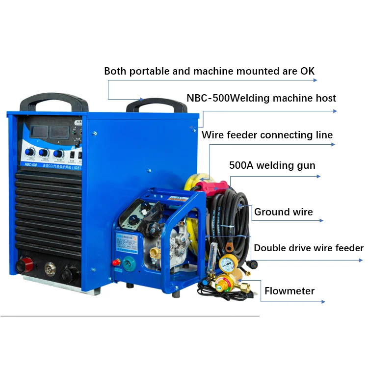 380V Three Phase IGBT MIG CO2 Welding Machine NBC-500