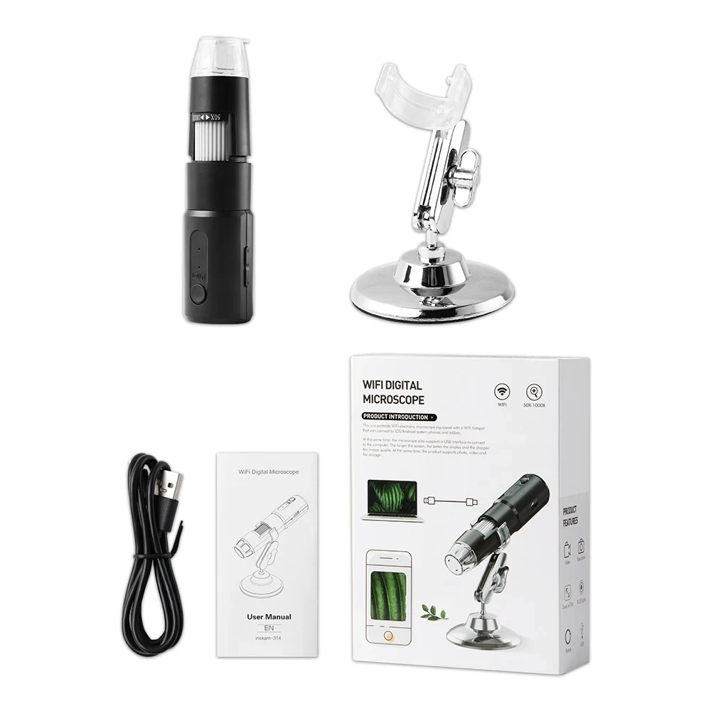 Professional 1000X Wireless Dermatoscope WIFI Skin Analysis Detector ...