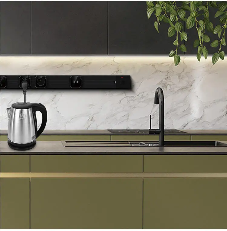 Aluminum Wall Track Socket - Movable Modular Power Rail