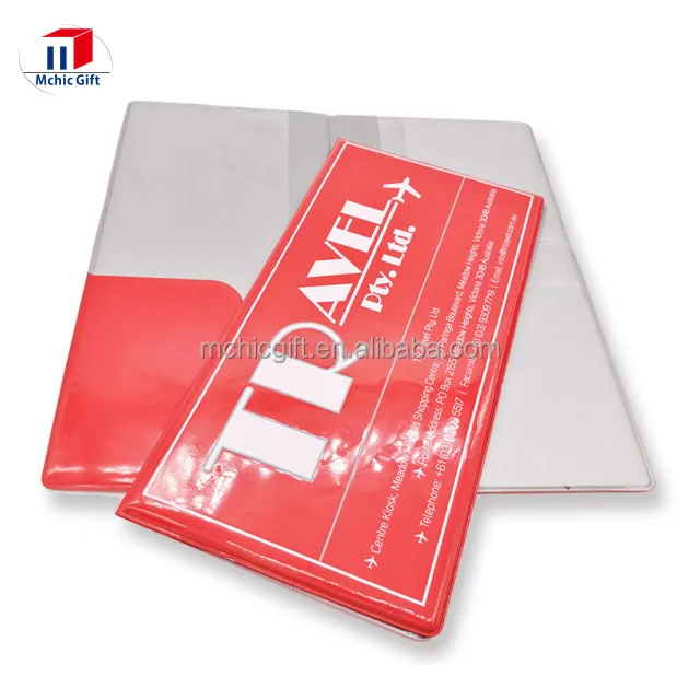 Customized Silver Plastic Folding Tour Ticket Wallet