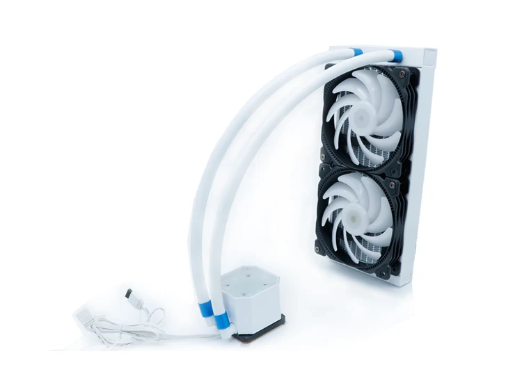 Water Cooled Heatsink White 240 Integrated Color Liquid Cooling Double ...