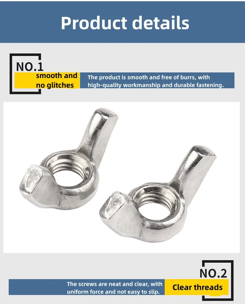 China Fasteners Manufacturers M3-m12 Butterfly Wing Nut Din315 ...