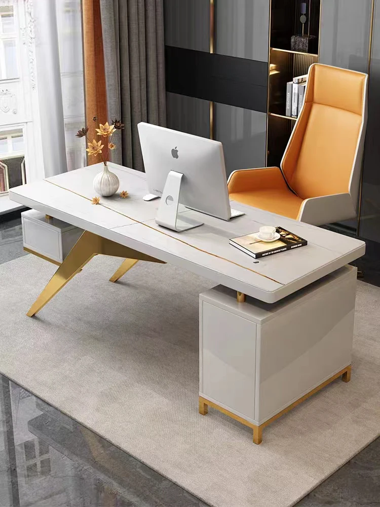 Modern Office Table Furniture Black White Home Office Desk And Chair ...