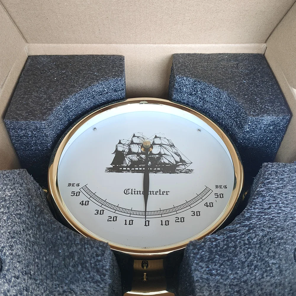 IMPA 370241 Brass Dial Type Marine Inclinometer - 200mm, OEM