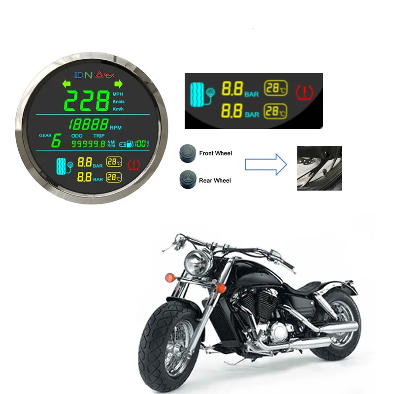 Universal 85mm GPS Speedometer for Motorcycle - IP67 Waterproof