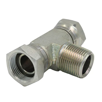 6602-fg Hydraulic Adapter Female Npsm Swivel Seal To Male Nptf Tee 3 Way High Pressure Hydraulic ...