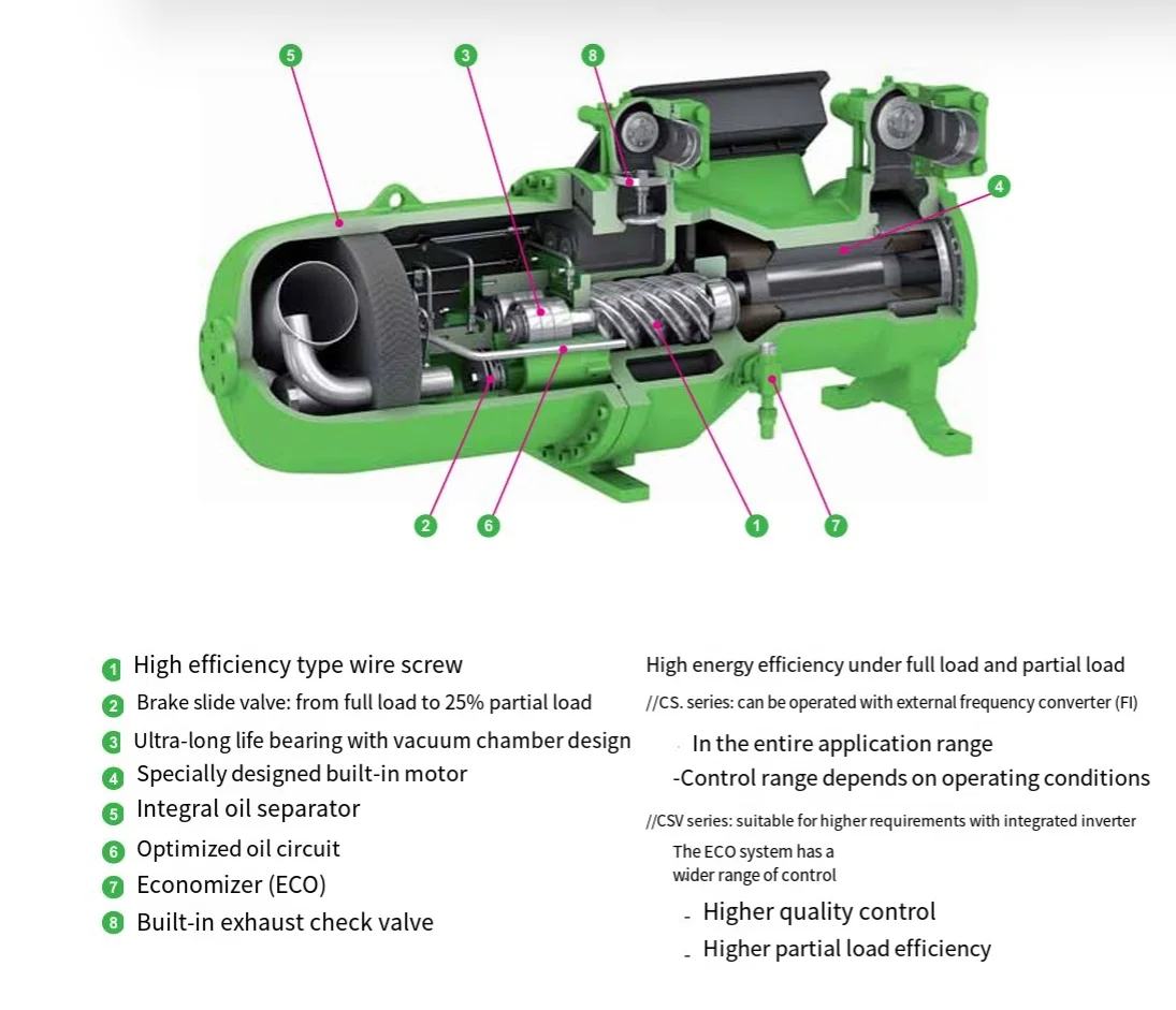 2025 China Bitzer Screw Compressor Refrigeration Compressor Set with ...