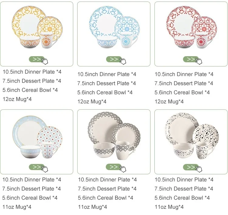 Fine Porcelain Dinnerware Set - Microwave Safe & Sustainable