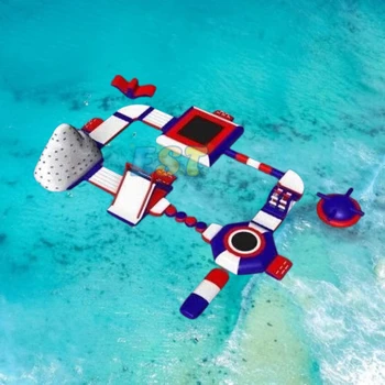 Large Inflatable Adventure Water Park Inflatable Floating Assault ...