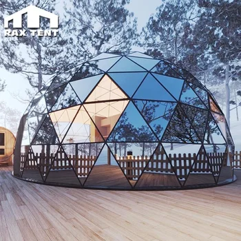 8m 10m Glass Glamping Dome House Luxury For Outdoor Hotels In Winter ...