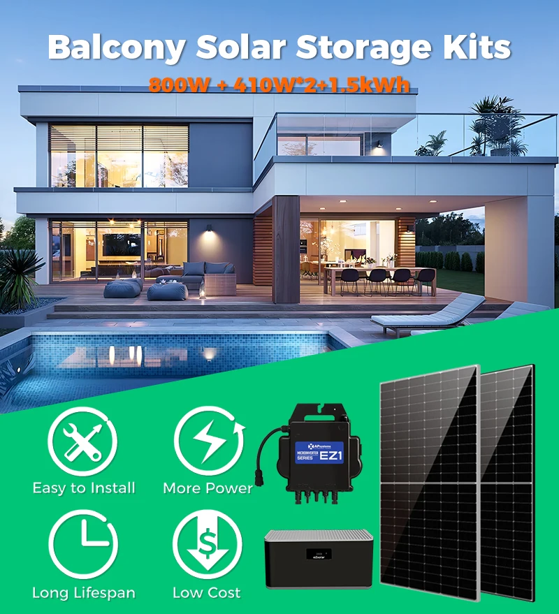 Ezsolar 800W Balcony Solar System - Efficient Energy Storage