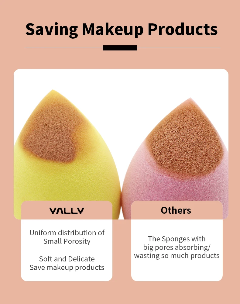 Make Up Foundation Box Logo Beauty Stand Makeup Sponge With Packaging ...