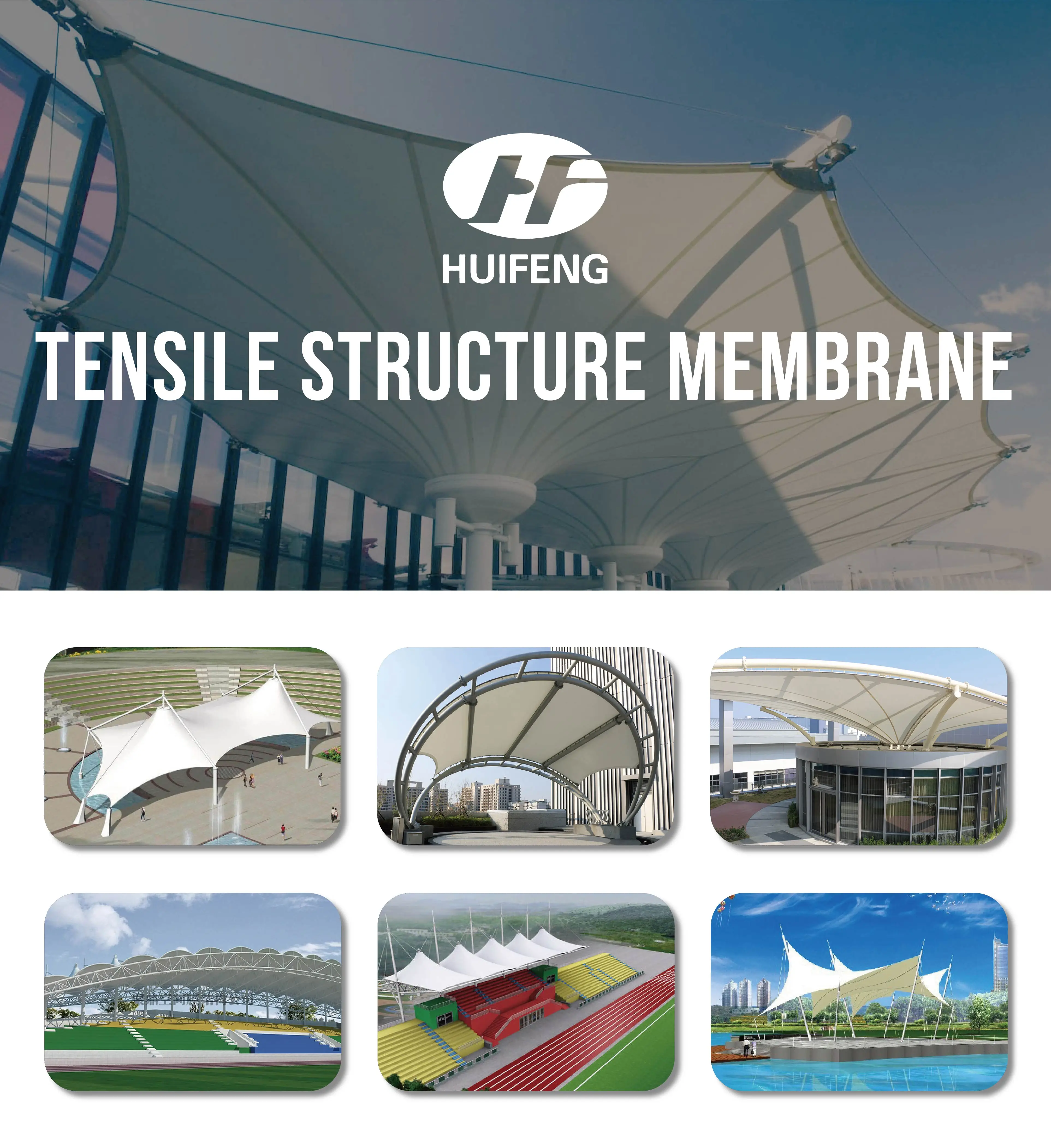 PVC Coated Fabric Tensile Structure Membrane Building Roof Cover ...