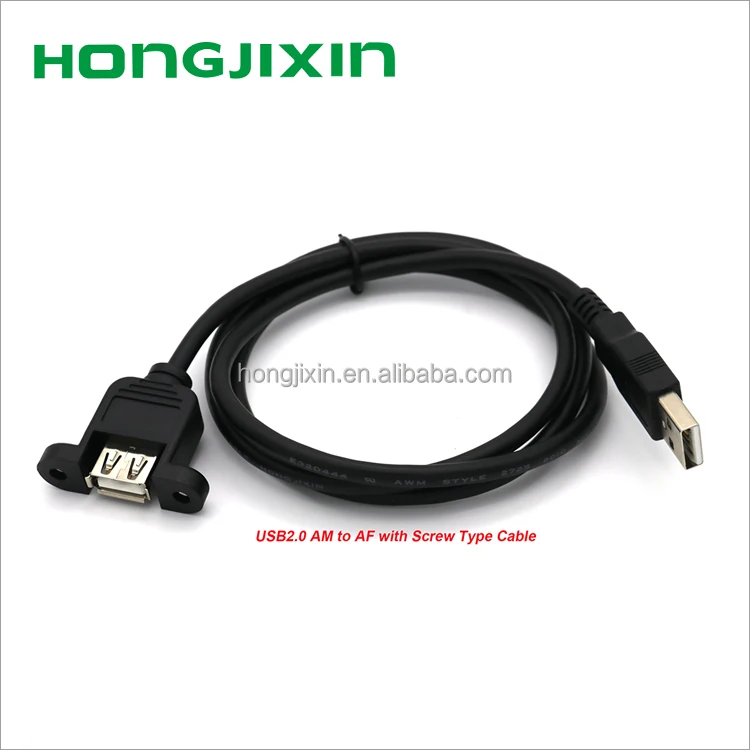 Usb 2.0 Af Panel Mount With Screws Type To Usb Am Usb Extension Cable ...