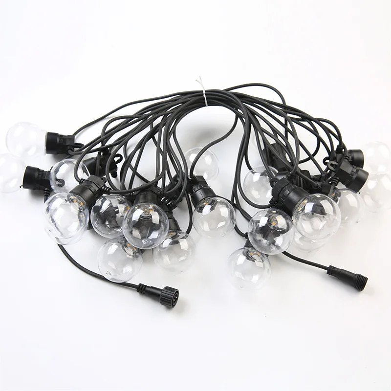 G50 Globe LED Outdoor Garden String Lights Solar Powered Waterproof ...