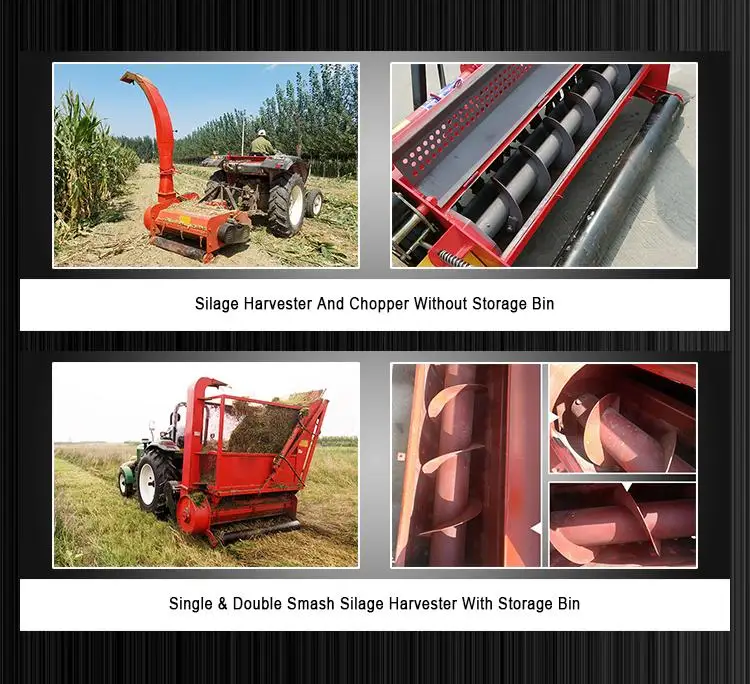 Corn grass straw silage harvester 3 row side silage harvester machine ...