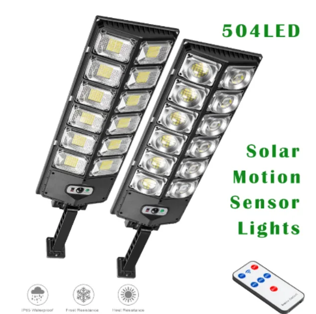 504 LED Powerful Solar Street Light - IP65 Waterproof