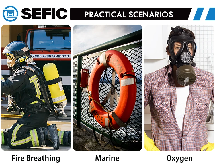 5l Breathing Apparatus Cylinders 6l Scba Air Tank Convex For Marine ...