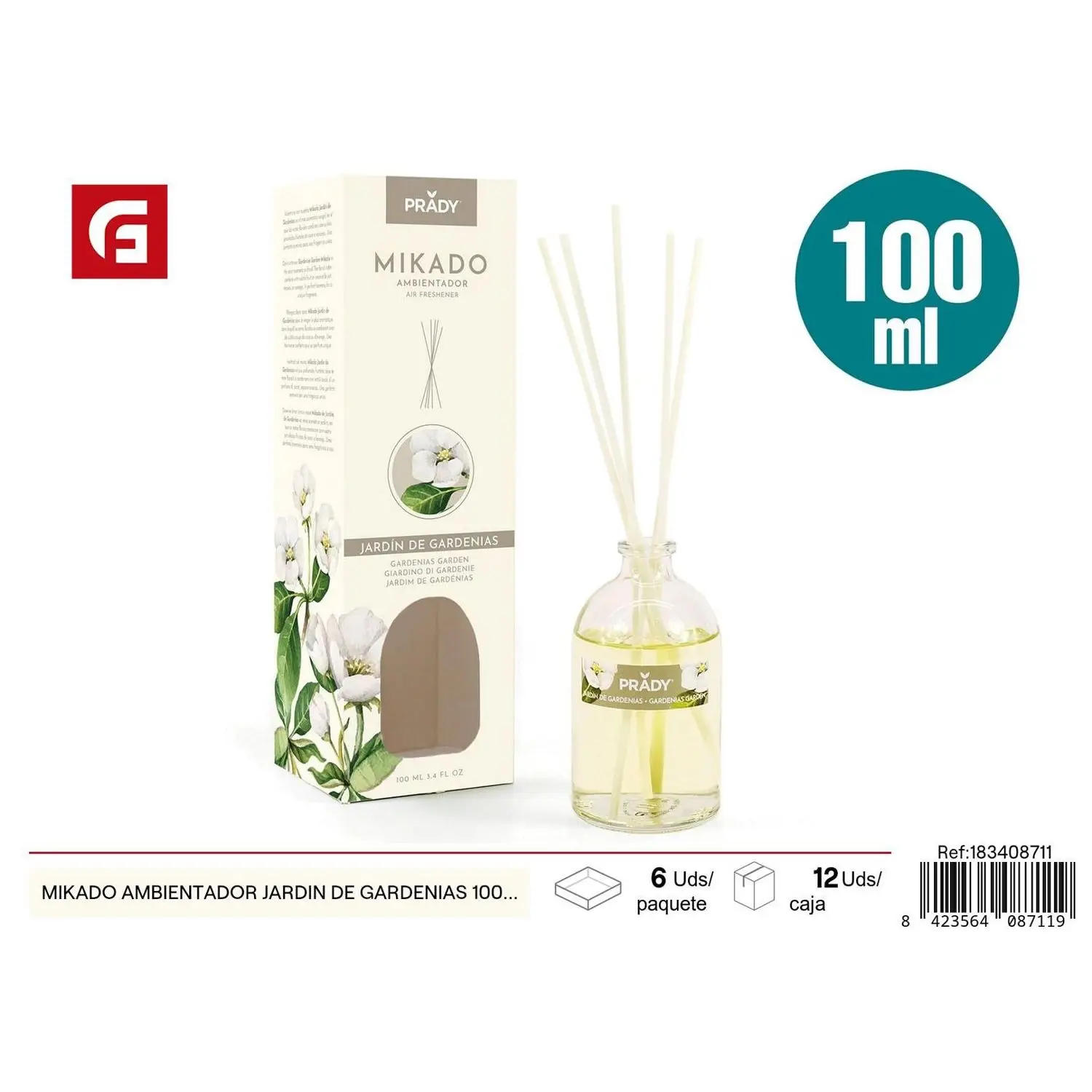 Mikado Gardenia 100 ml Reed Diffuser Set Garden Air Freshener Model ...