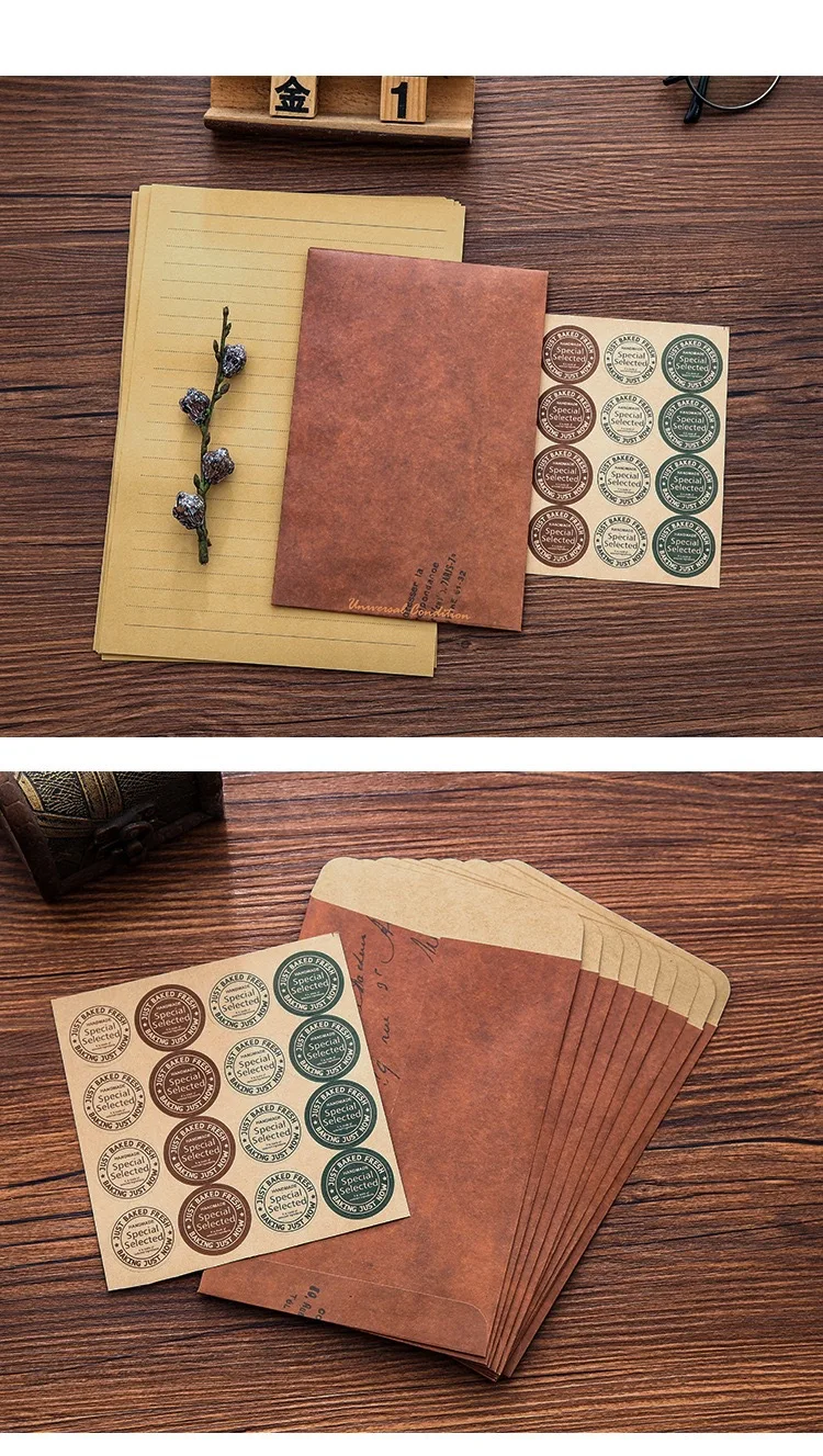 Japanese Ins Style Creative Girl Heart Fire Paint Envelope Small Fresh Art Retro Simple High ...