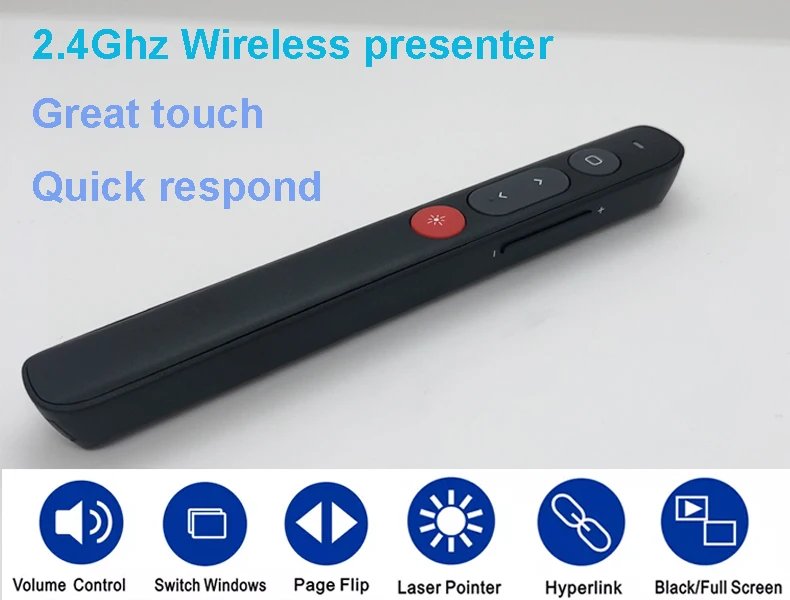 2.4ghz Wireless Presentation Powerpoint Ppt Remote Controller Flip ...