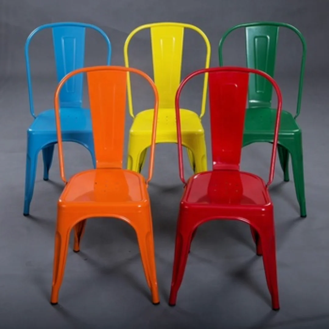 Wholesale Industrial Design Stackable Iron Chair Metal Frame Cafe ...