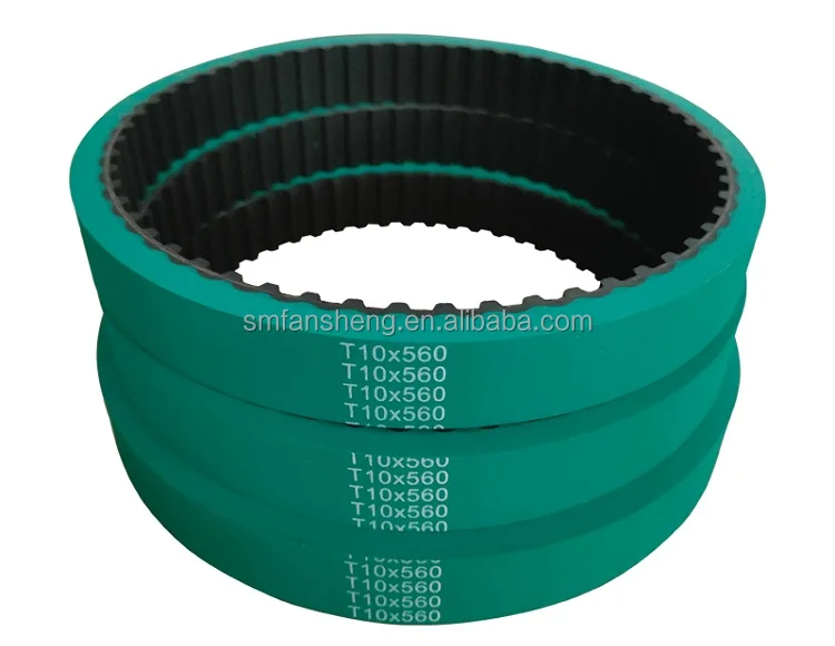 Rubber Toothed Belt Green Rubber Coating Timing Belt For Packaging ...