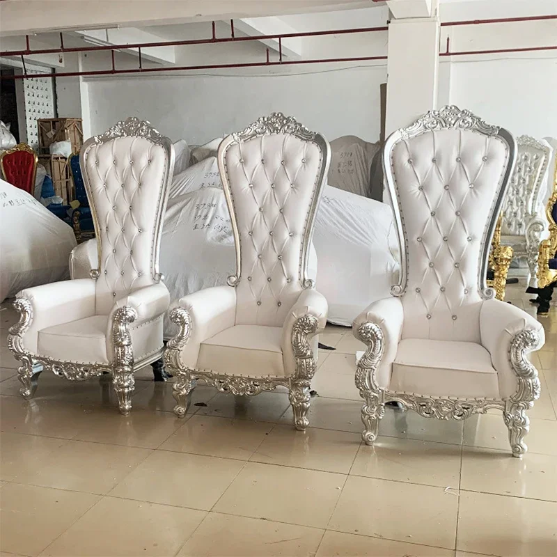 Gold Luxury Royal Wedding Event Chairs - King & Queen Thrones
