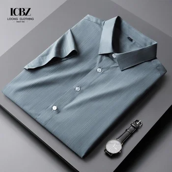 Non-ironing Professional Work Clothes Work Shirt Men's Ice Silk ...