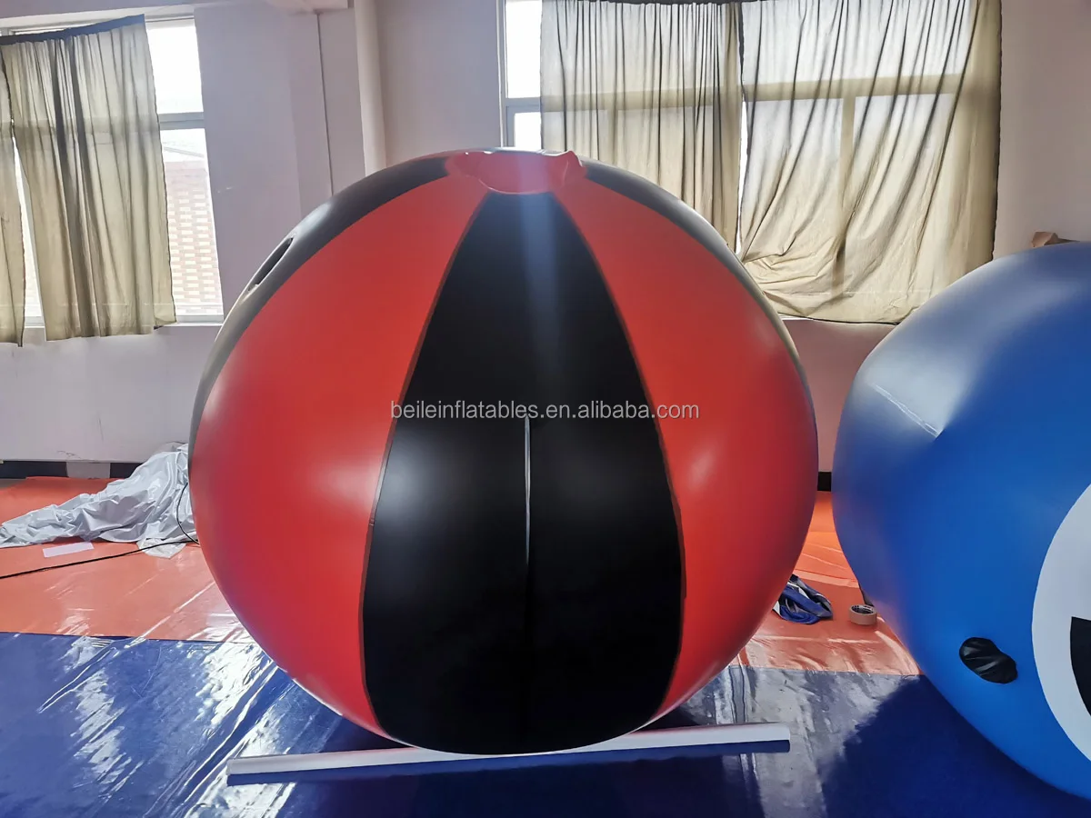 Customized Quality PVC Inflatable Red and Black Ball Blueberry Suit