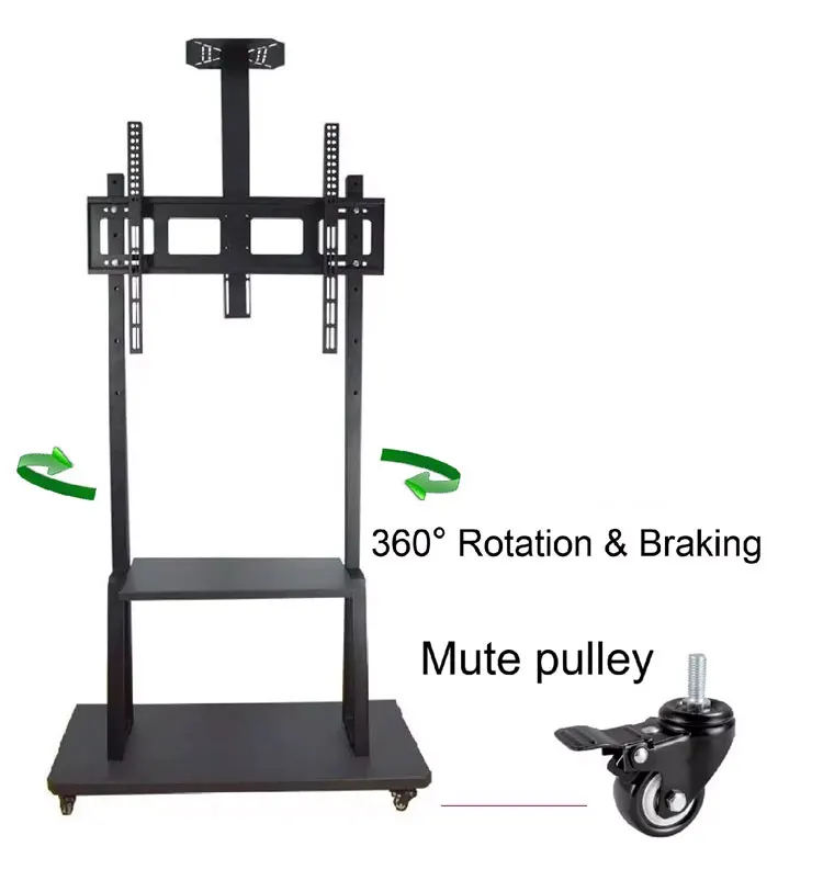Interactive Whiteboard Mobile Stand Fixture with Wheels Durable Steel ...