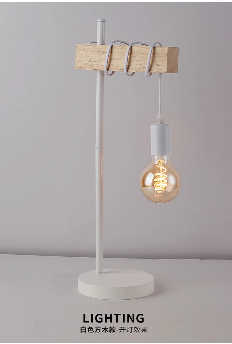 Nordic Simple Wood Carving Hanging Linear Warm Light Bulb Home ...