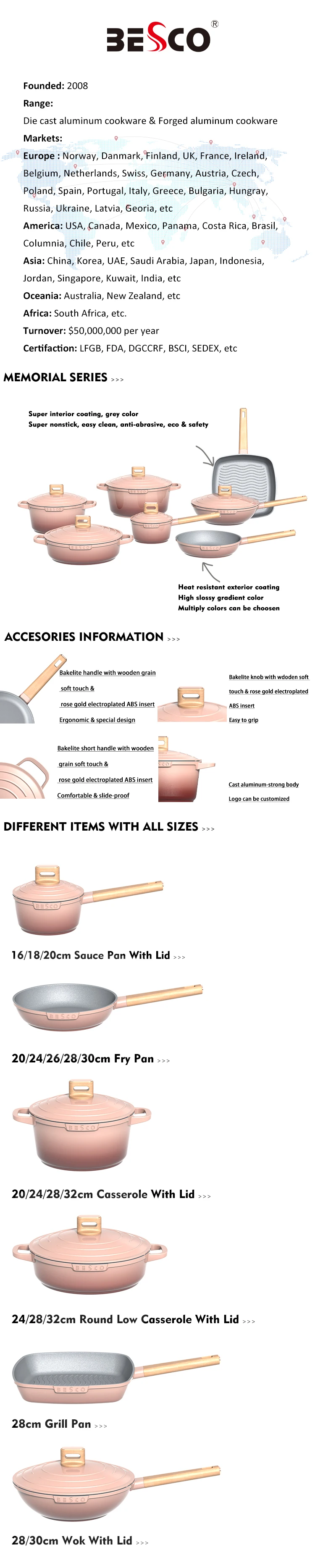 Besco Memorial Series Cast Aluminium Casserole Pot With Aluminium Lid ...