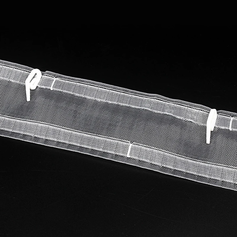 Eco-friendly S Fold Transparent Tape Rail for Ripple Fold Track