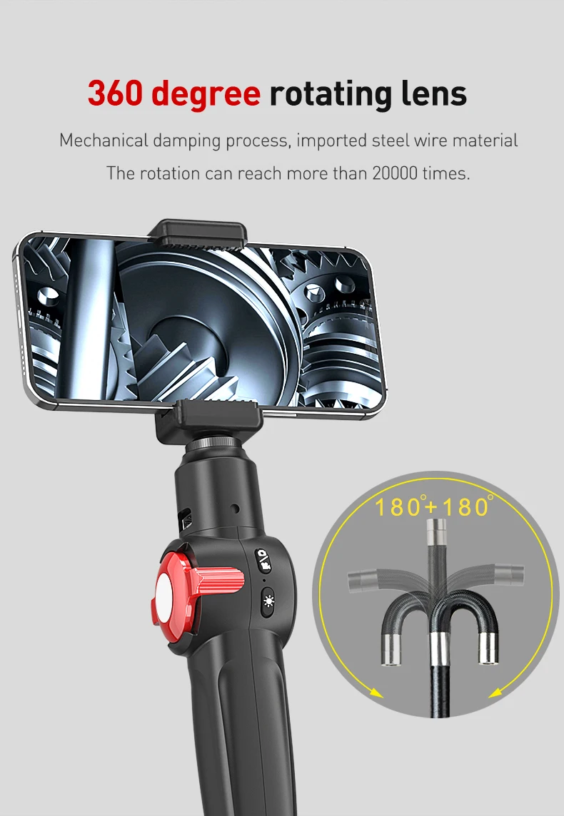 Ralcam H408d Portable Industrial Borescope 360 Steering Hd Video Camera ...