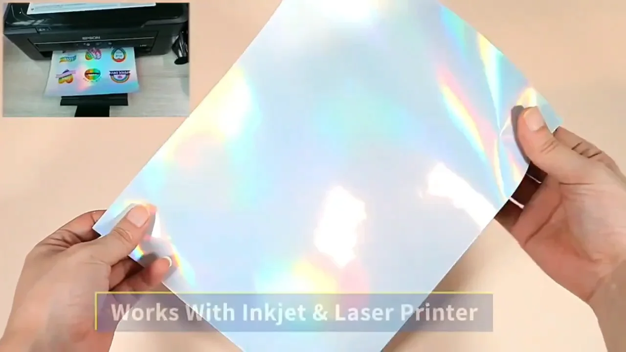 Printable Clear A4 Self Adhesive Waterproof Inkjet Printer Stickers ...