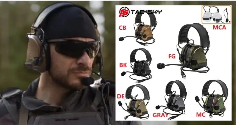 Tstac-sky Comtac Iii New Detachable Headband Silicone Earcups Noise ...