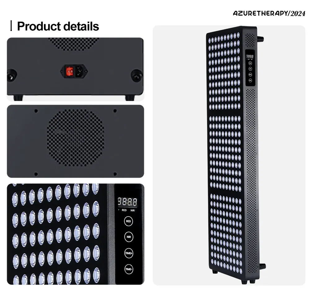 0EMF Emission 1500W 5Wavelengths LED Infrared Panel Red Light Therapy ...